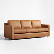 Barrett II Leather 3 Seat Sofa + Reviews | Crate & Barrel