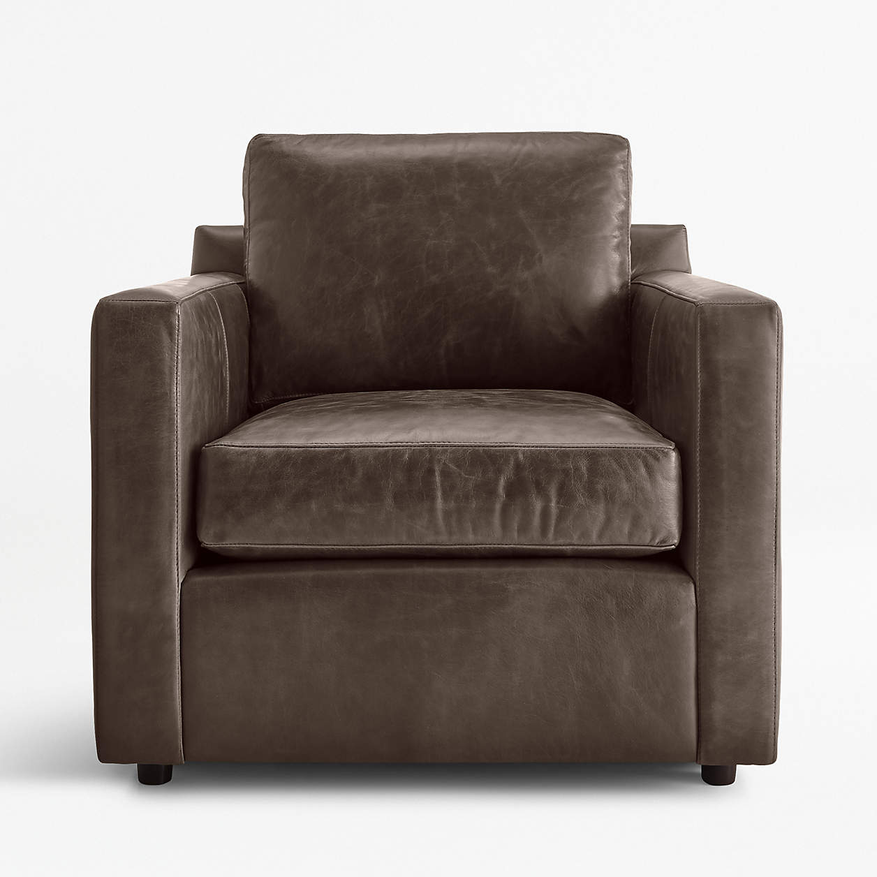 Barrett Leather Track Arm Chair + Reviews | Crate & Barrel