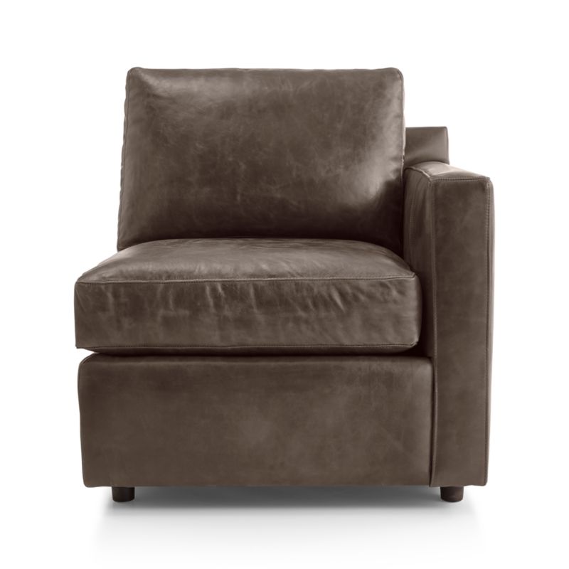 Barrett Leather Right Arm Chair + Reviews | Crate & Barrel