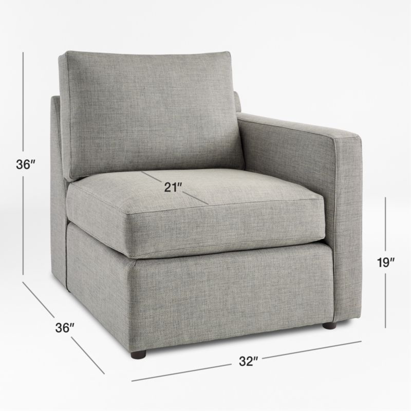 Barrett II Right Arm Chair + Reviews | Crate & Barrel