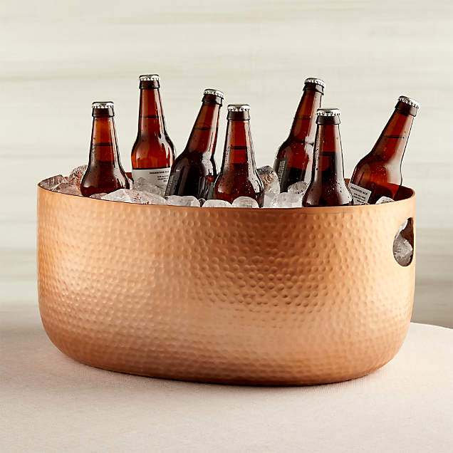 Leland Rattan Beverage Tub + Reviews | Crate & Barrel