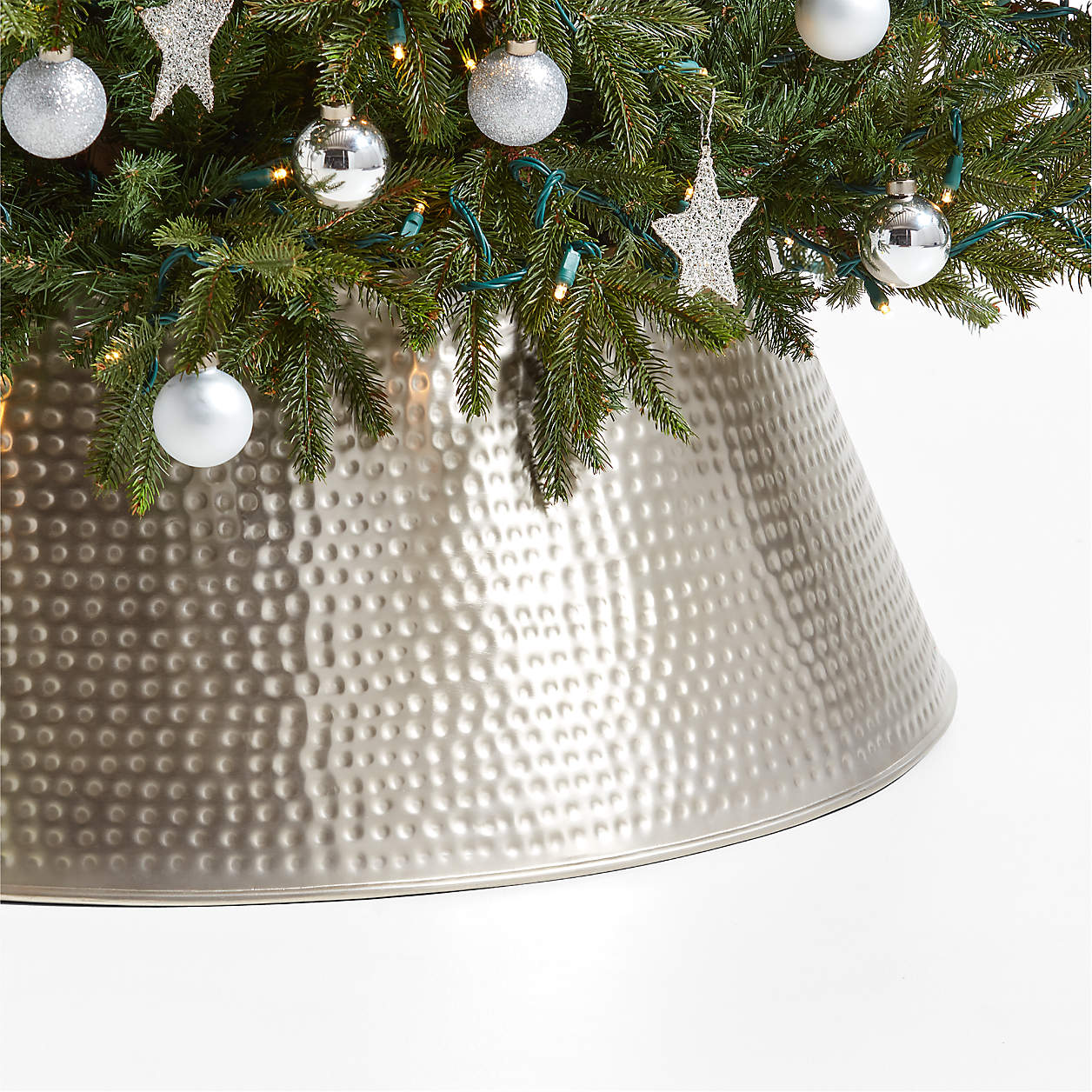 Large Bash Silver Tree Collar 34" | Crate & Barrel