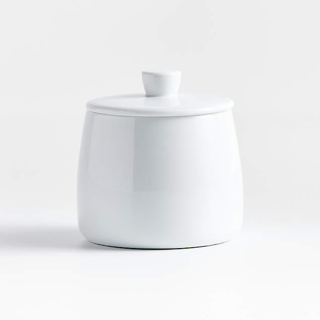 White Ceramic Creamer Jar + Reviews | Crate & Barrel