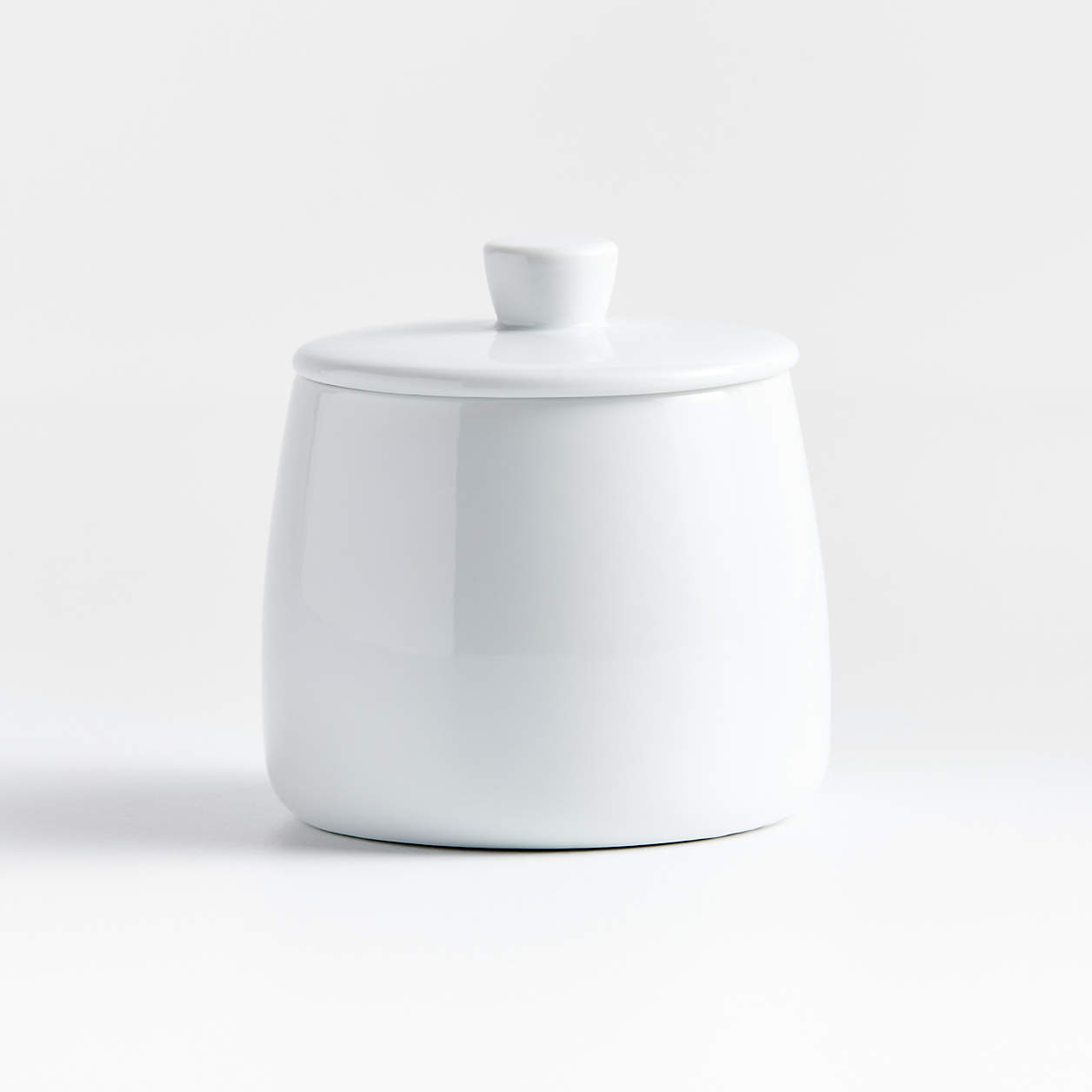 White Ceramic Sugar Bowl + Reviews | Crate & Barrel