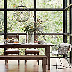 Basque 82"-118" Weathered Light Brown Solid Wood Extendable Dining ...