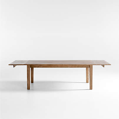 Basque 65" Honey Brown Solid Wood Dining Table + Reviews | Crate & Barrel