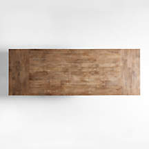 Basque 82"-118" Weathered Light Brown Solid Wood Extendable Dining ...