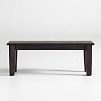 Basque 48" Charcoal Grey Wood Dining Bench + Reviews | Crate & Barrel ...