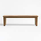 Basque II 62" Light Brown Bench + Reviews | Crate & Barrel