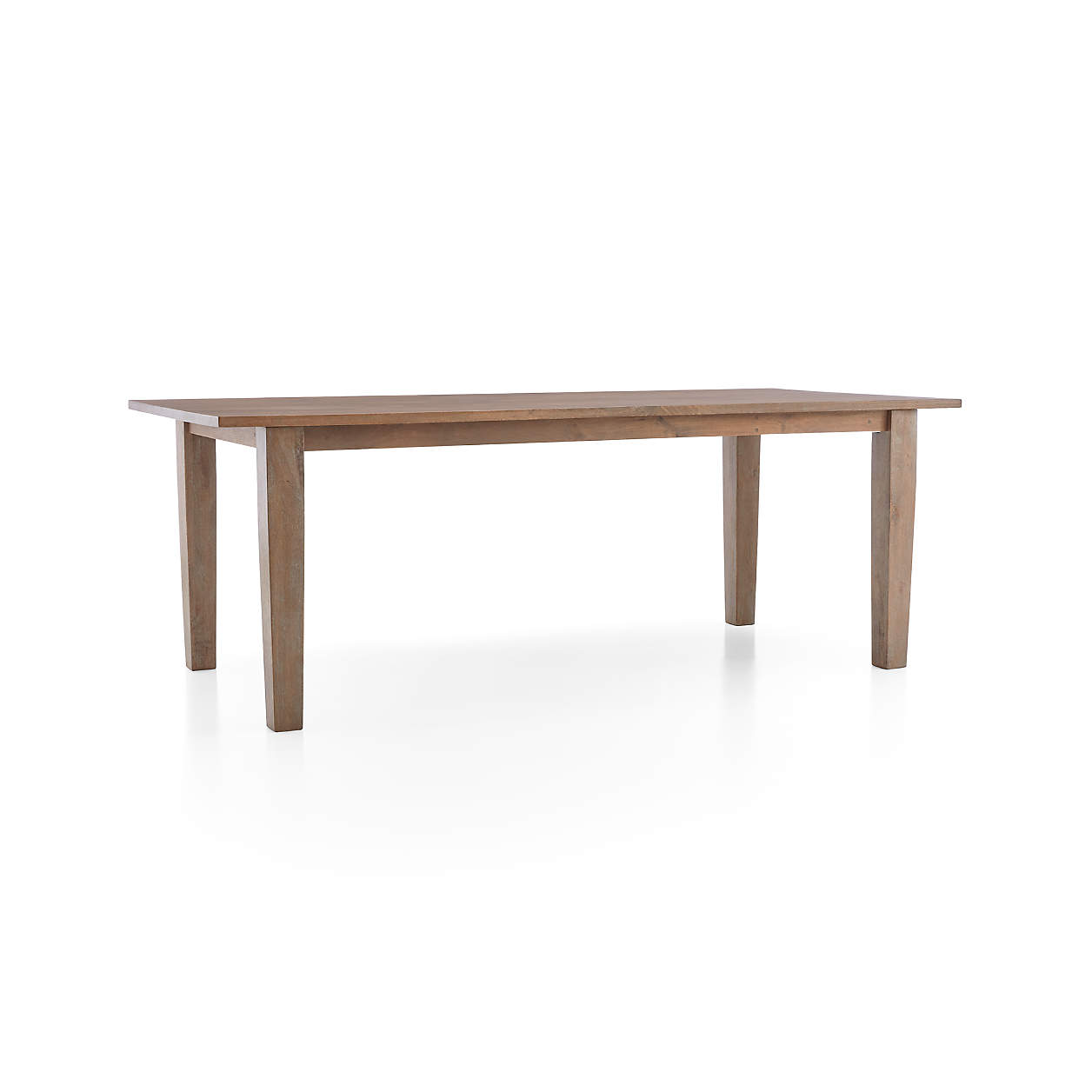 Basque 82"-118" Weathered Light Brown Solid Wood Extendable Dining ...