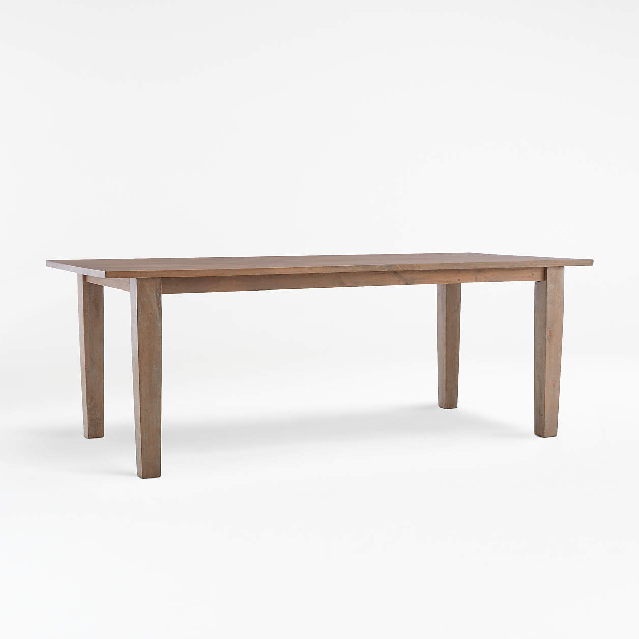 Basque 82" Weathered Light Brown Solid Wood Dining Table + Reviews ...