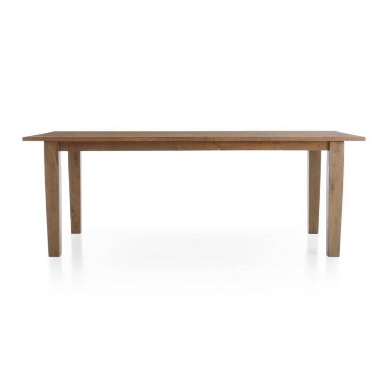 Basque 65" Weathered Light Brown Solid Wood Dining Table + Reviews ...