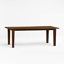 Basque 65" Honey Brown Solid Wood Dining Table | Crate & Barrel