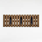 Batten Brown Oak Mini Wall-Mounted Coat Rack + Reviews | Crate & Barrel