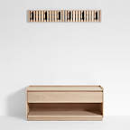 Batten White Oak Storage Bench and 2 Wall-Mounted Coat Racks | Crate ...