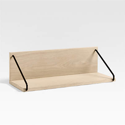Batten White Oak Storage Bench and 2 Wall-Mounted Coat Racks | Crate ...