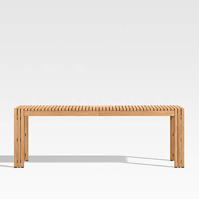 Abaco 84" Wood Outdoor Dining Set with Chairs | Crate & Barrel Canada