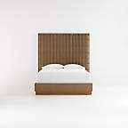 Batten Brown Oak King Plinth-Base Bed and Batten Panels + Reviews ...