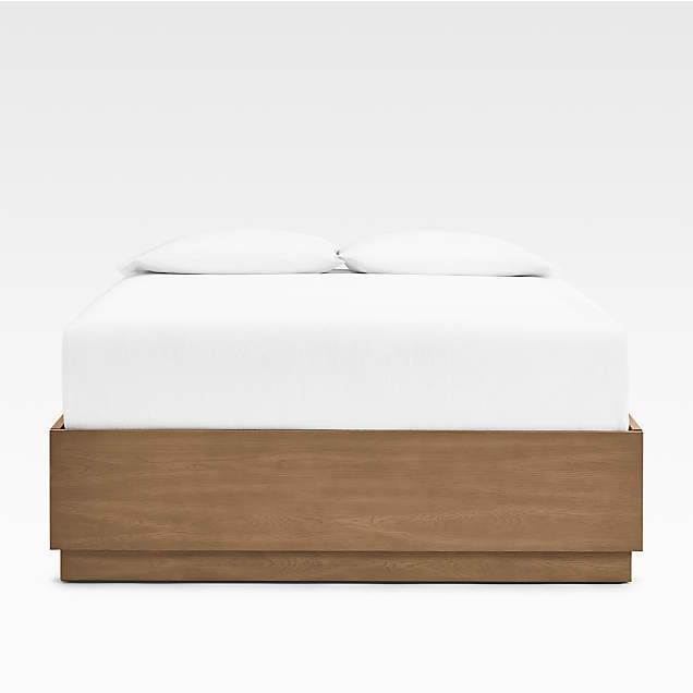 Batten Plinth-Base Bed | Crate & Barrel