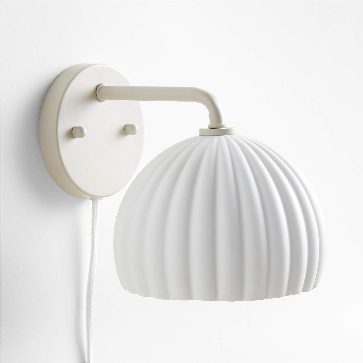 Bea White Ceramic Wall Sconce | Crate & Kids