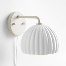 Bea White Ceramic Wall Sconce + Reviews | Crate & Kids