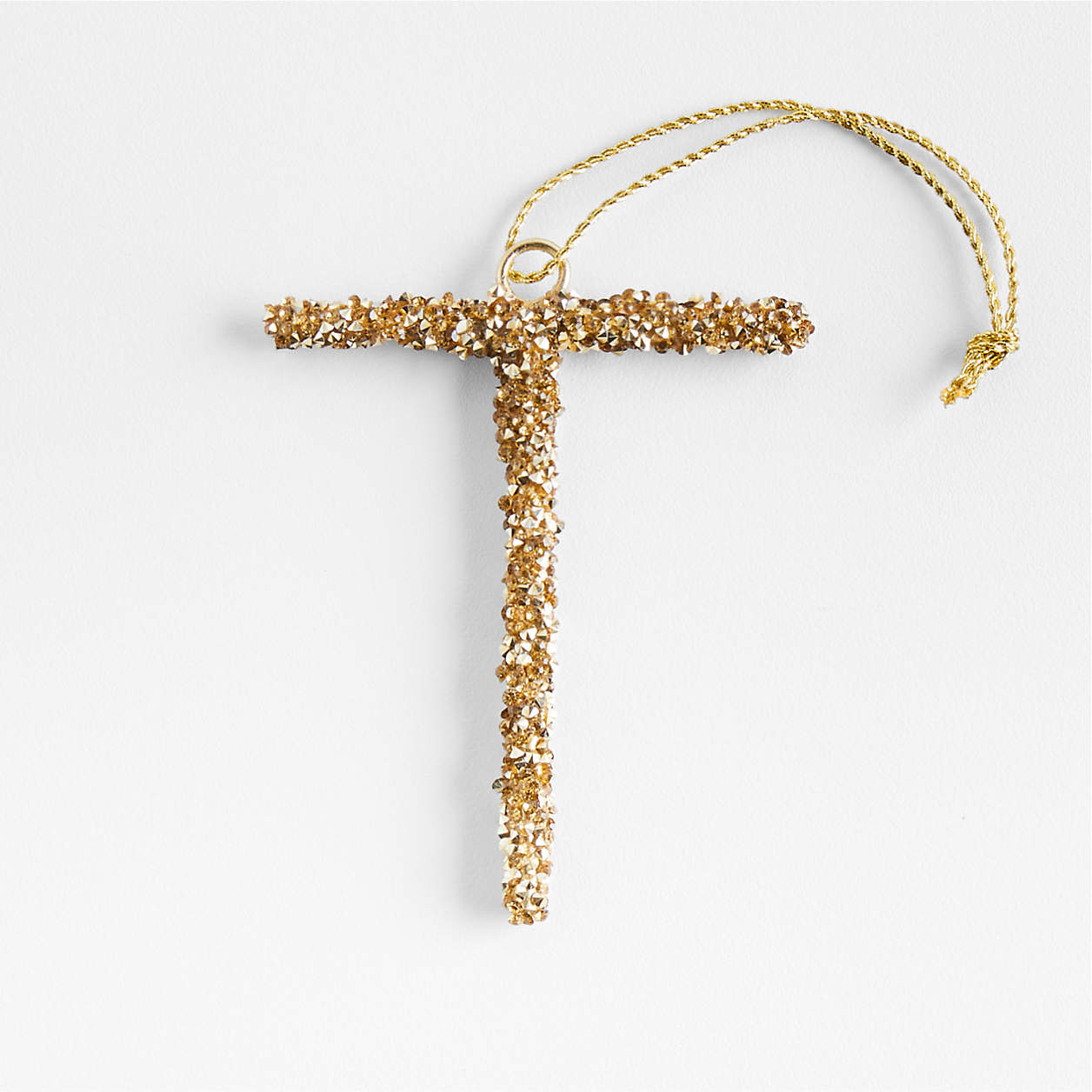 Gold Beaded "T" Letter Monogram Christmas Tree Ornament + Reviews ...