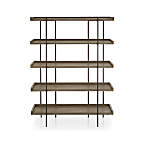 Beckett Grey Wash 5-High Bookshelf | Crate & Barrel Canada