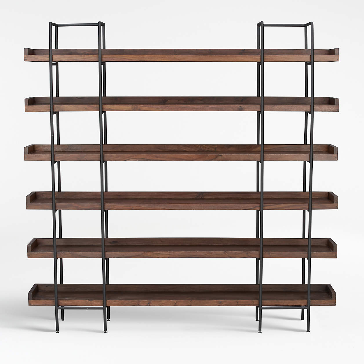 Beckett Dark Brown Wood 6-High Storage Bookshelf Sable + Reviews ...