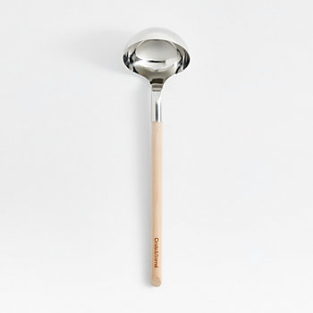 Crate & Barrel Beechwood and Stainless Ladle + Reviews | Crate & Barrel