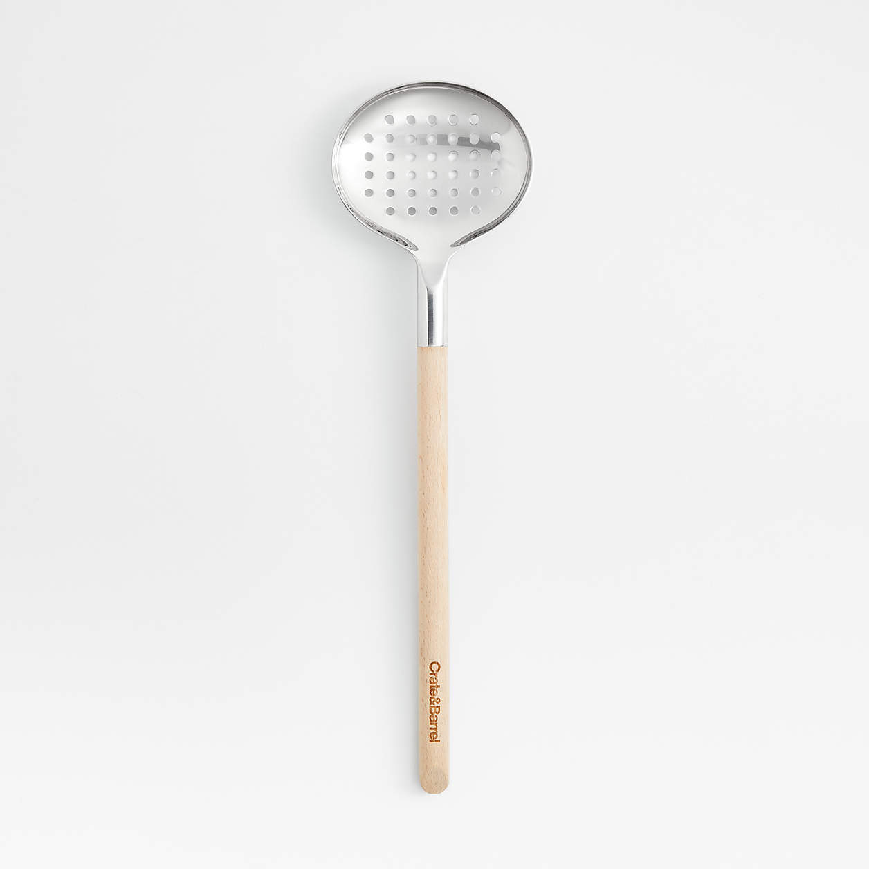 Crate & Barrel Beechwood and Stainless Steel Slotted Spoon + Reviews ...