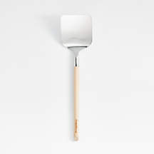 Crate & Barrel Beechwood and Stainless Steel Solid Turner + Reviews ...