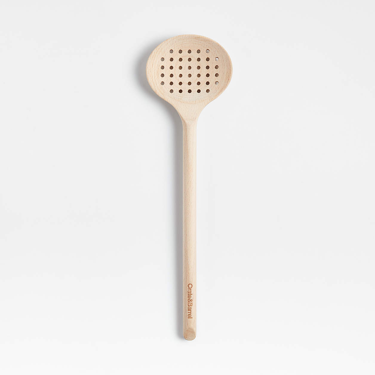 Crate & Barrel Beechwood Slotted Spoon + Reviews | Crate & Barrel