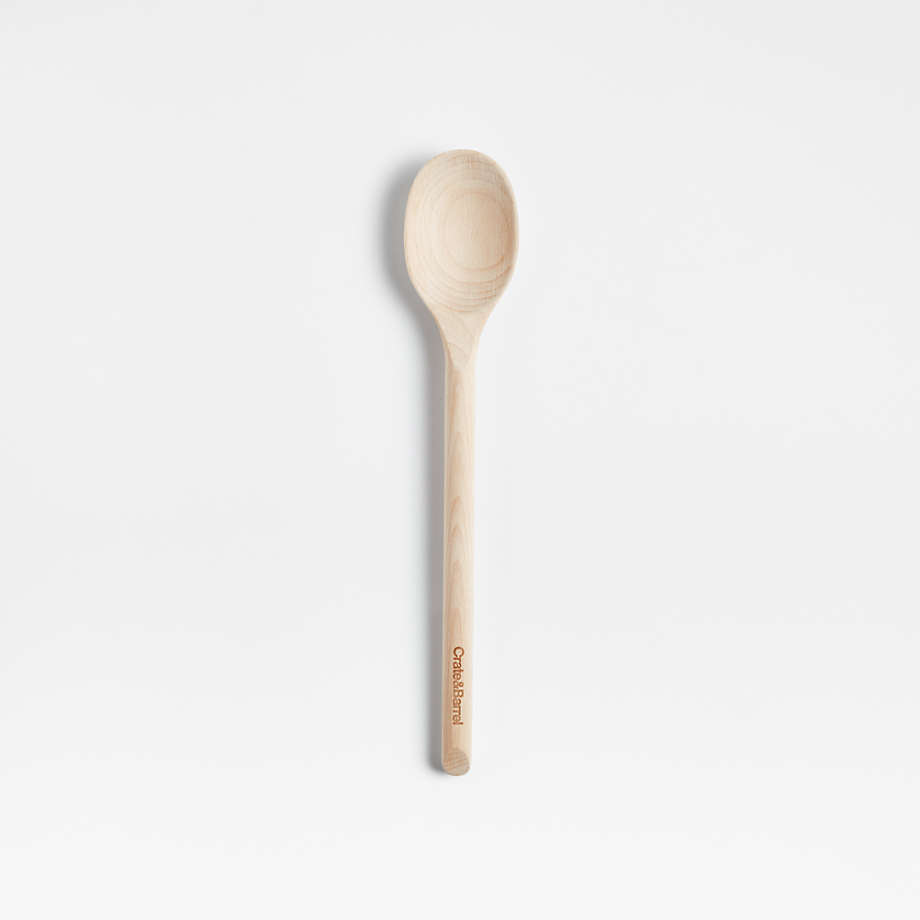 Crate & Barrel Beechwood Small Spoon + Reviews | Crate & Barrel