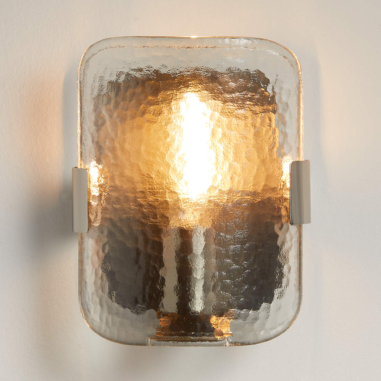 Belmont Pewter & Glass Wall Sconce Light Vanity Light | Crate & Barrel