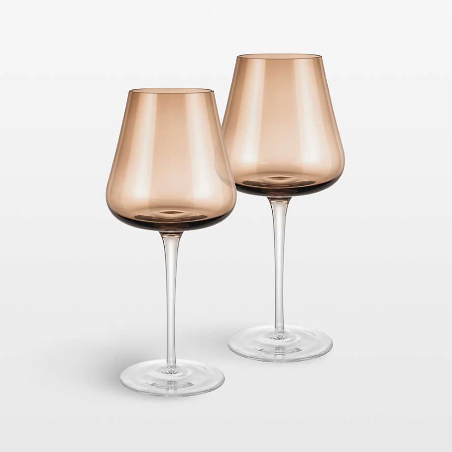 Blomus Belo 13.5-Oz. Coffee White Wine Glasses, Set of 2 | Crate & Barrel