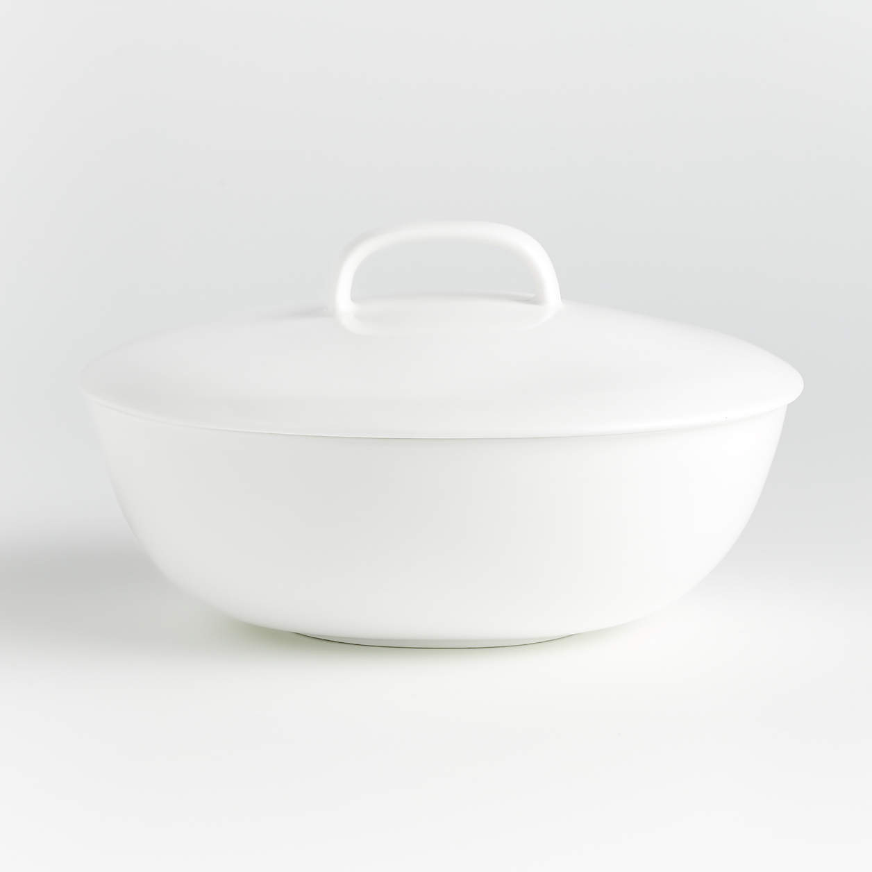 Bennett Oval Serving Bowl with Lid + Reviews | Crate & Barrel