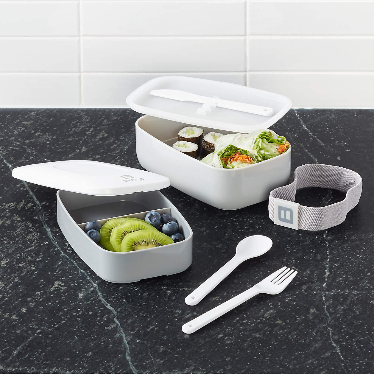 Bentgo Original Grey All-in-One Bento Lunch Box + Reviews | Crate & Barrel