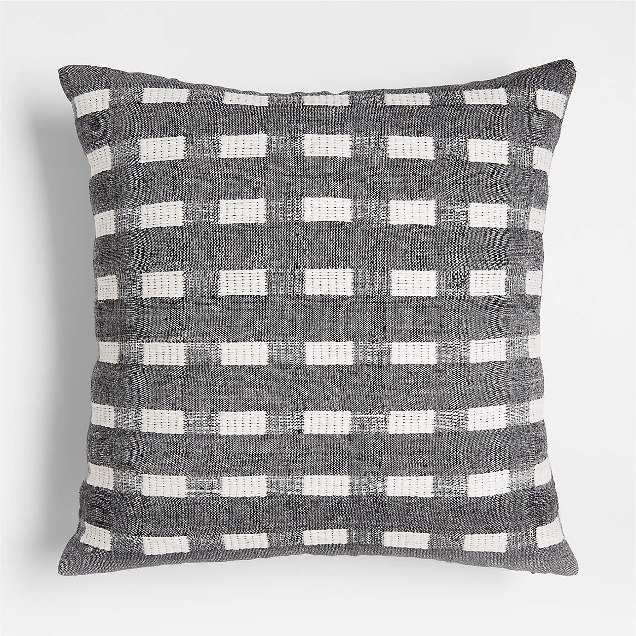 Bolé Road Leul Ethiopian Cotton 18"x12" Gold Throw Pillow with Microfiber Insert | Crate & Barrel