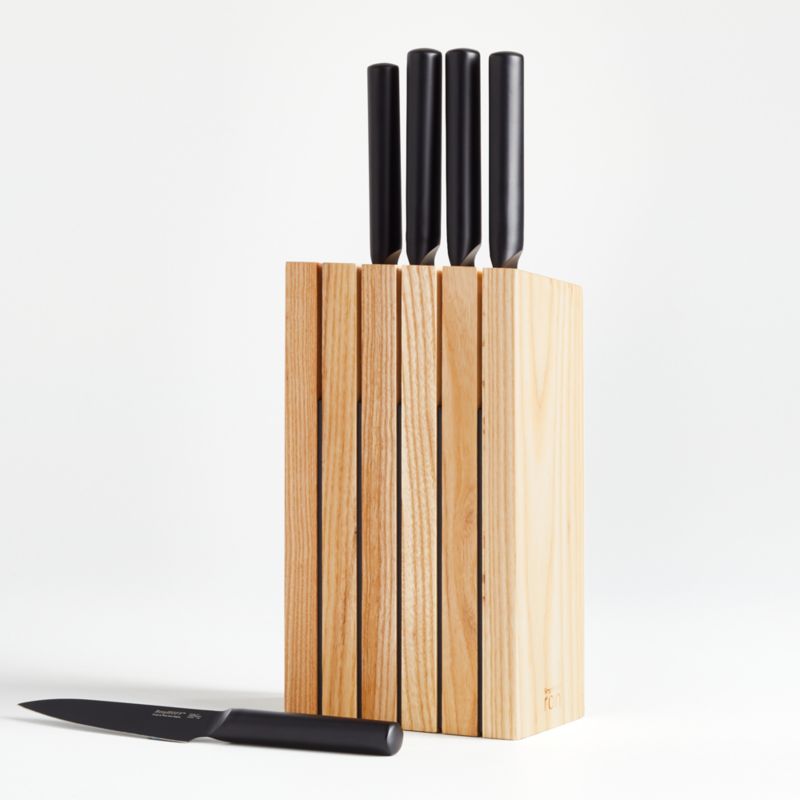 BergHOFF Ron 6-Piece Black Starter Knife Block Set + Reviews | Crate ...