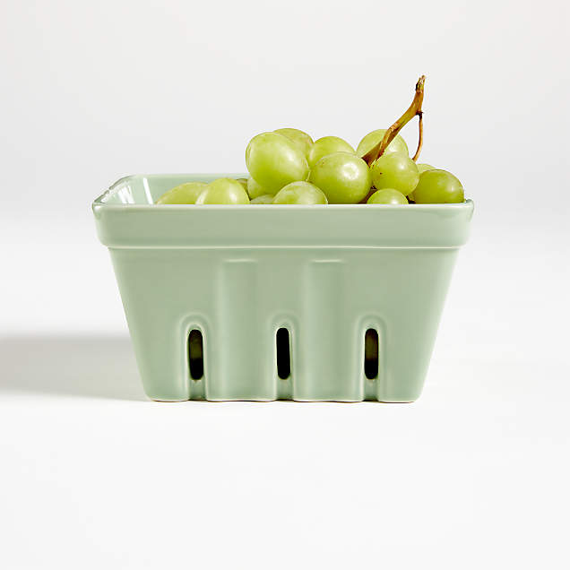 Matte White Berry Colander Mug + Reviews | Crate & Barrel