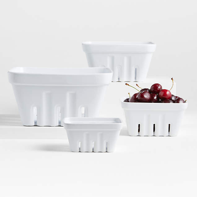 Matte White Berry Colander Mug + Reviews | Crate & Barrel