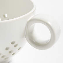 Matte White Berry Colander Mug + Reviews | Crate & Barrel Canada