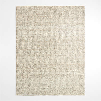 Big Sur Wool Handwoven Light Beige Area Rug 10'x14' | Crate & Barrel