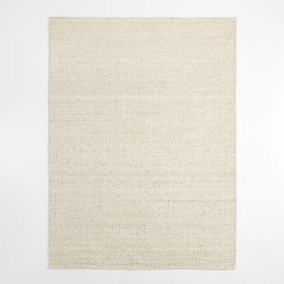 Big Sur Wool Handwoven Light Beige Area Rug 10'x14' | Crate & Barrel