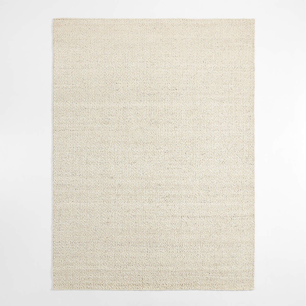 Big Sur Wool Handwoven Ivory White Area Rug 6'x9' | Crate & Barrel