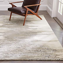 Birch Neutral Wool-Blend Abstract Area Rug 10'x14' + Reviews | Crate ...