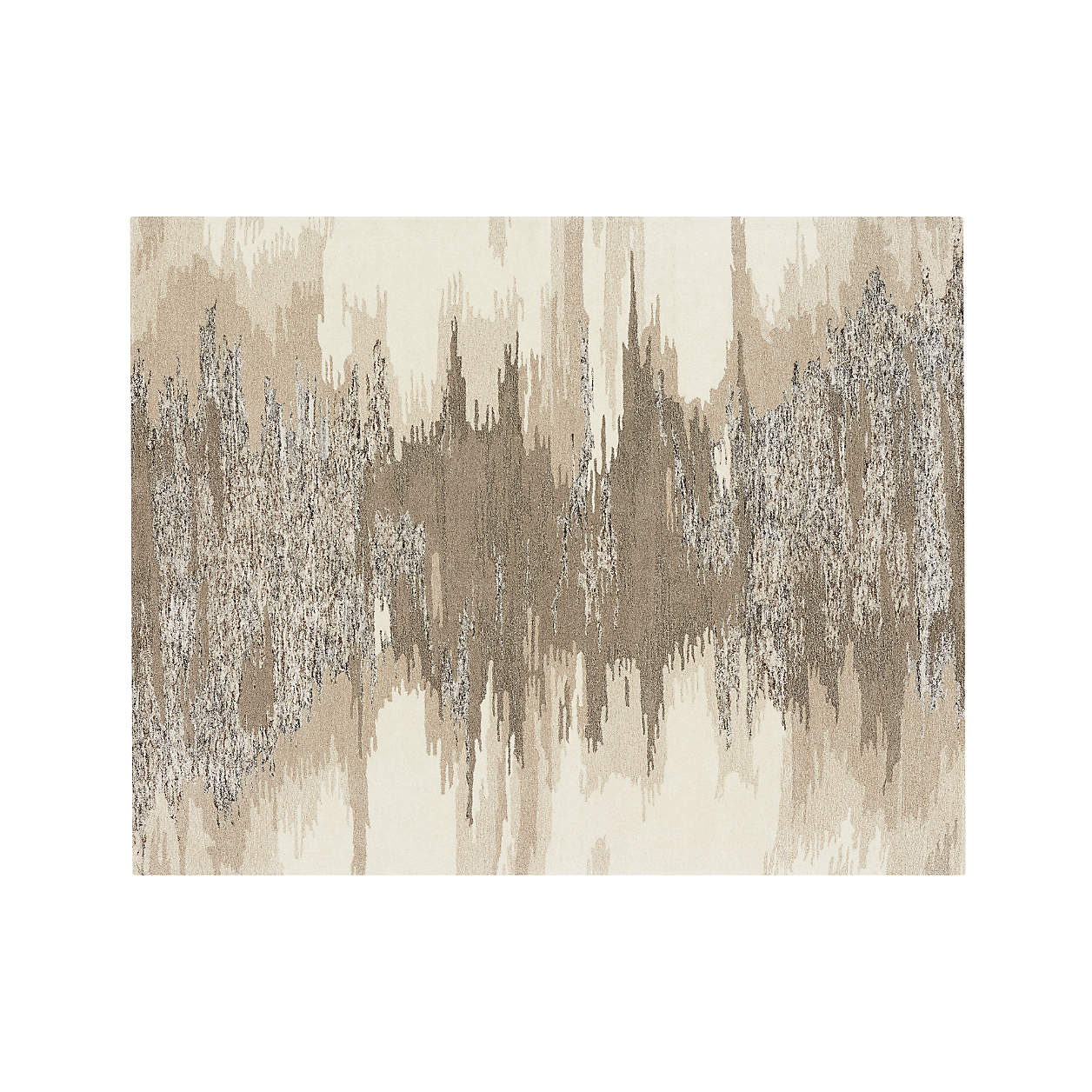 Birch Neutral Wool-Blend Abstract Area Rug 8'x10' + Reviews | Crate ...