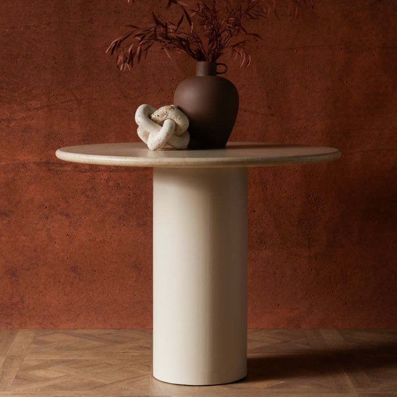 Bishop Round Marble Dining Table + Reviews | Crate & Barrel