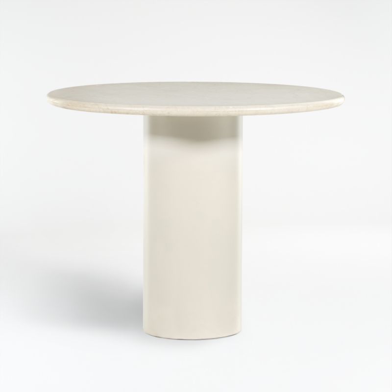Bishop Round Marble Dining Table | Crate & Barrel