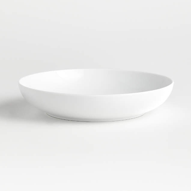 Tour White Porcelain Low Bowl + Reviews | Crate & Barrel Canada